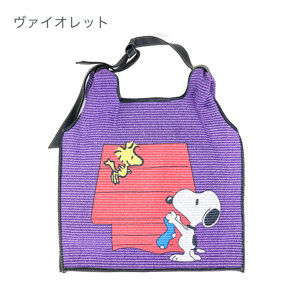 アニタビラルディ トートバッグ AnitaBilardi PICASSO×SNOOPY かごバッグ 大きめ A4 ラフィア 春夏 スヌーピー ...